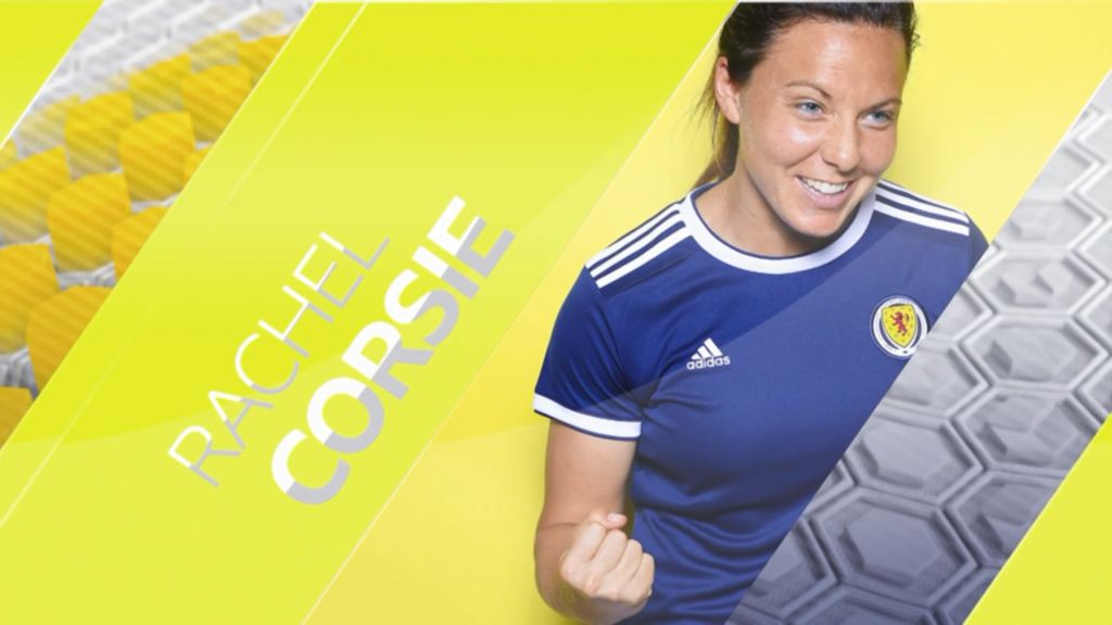 Scotland captain Rachel Corsie takes on Steven Thompson - BBC Sport