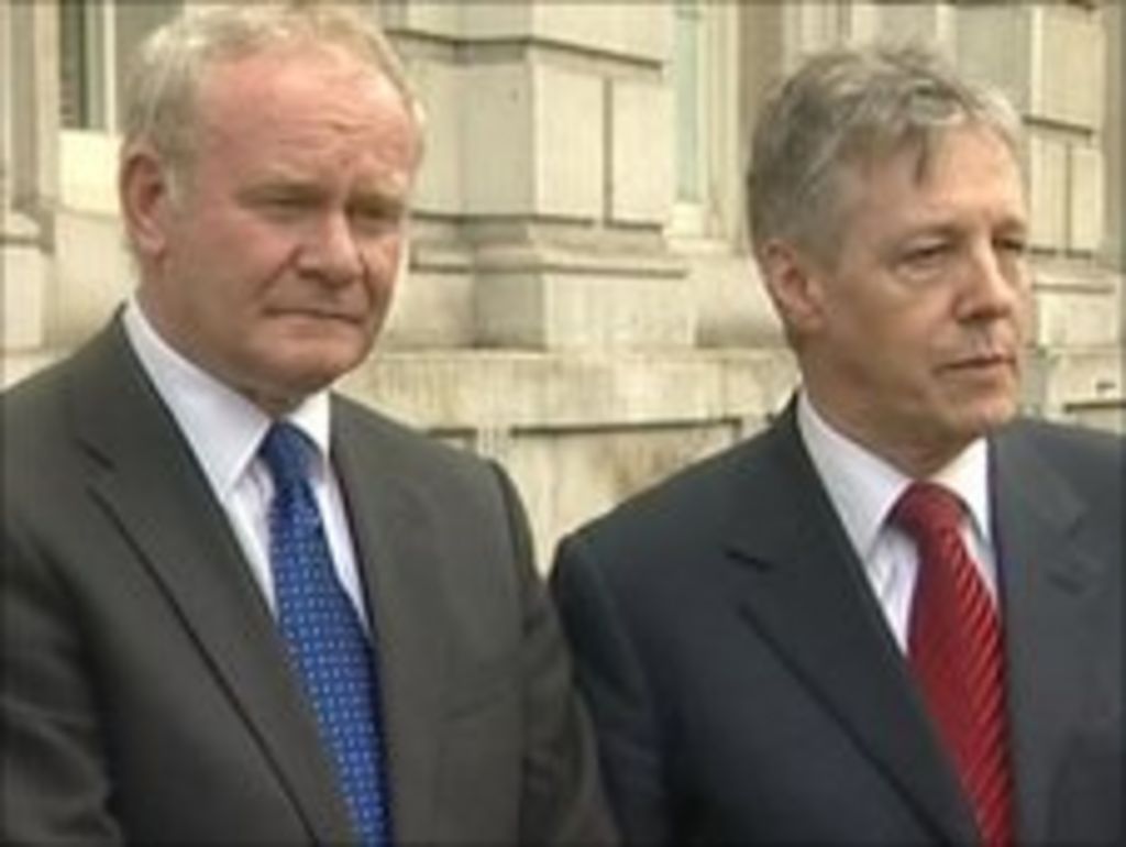 Northern Ireland ministers at British-Irish meeting - BBC News