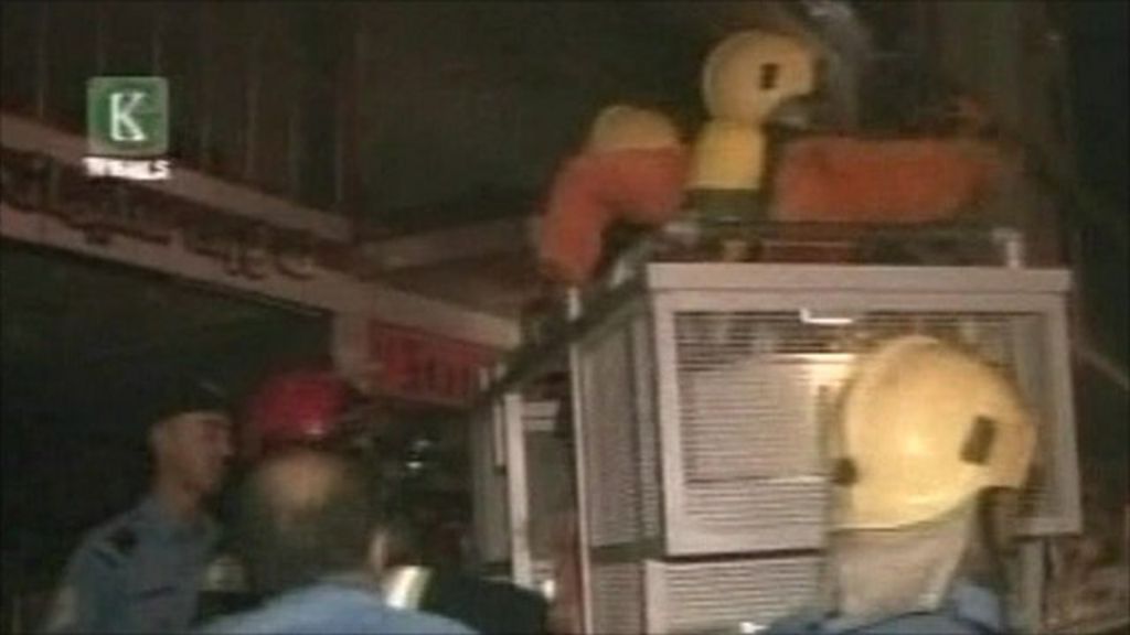 'Dozens dead' in Iraq hotel fire - BBC News