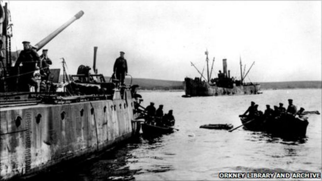 Scapa Flow WWI salvage efforts remembered - BBC News