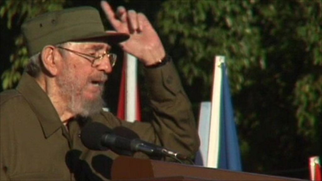 Fidel Castro addresses first rally in four years - BBC News
