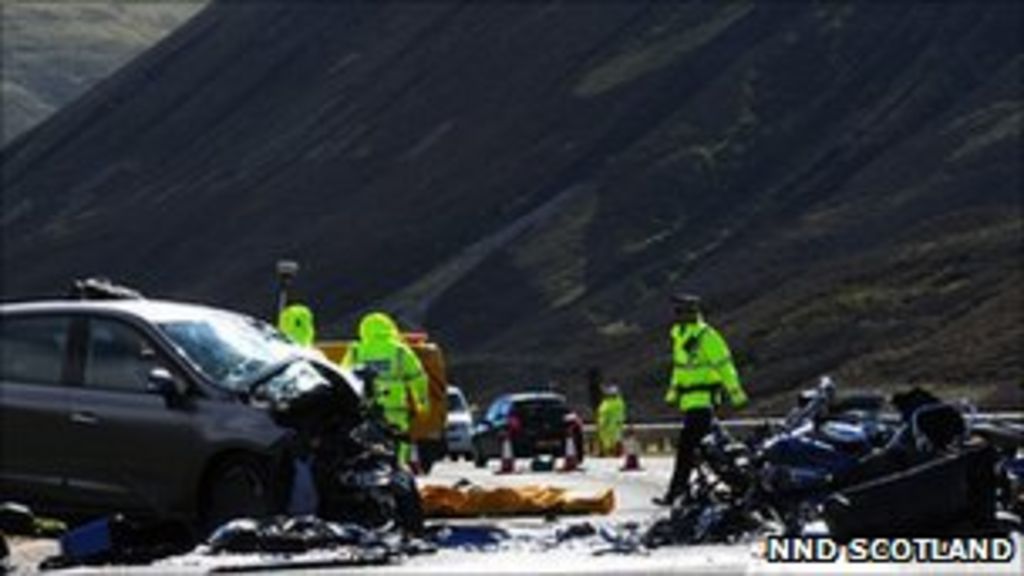 Two motorcyclists killed in crash on A9 - BBC News