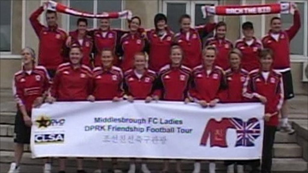 Middlesbrough Ladies FC begin North Korea tour - BBC News