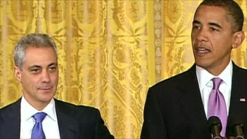 Obama's tribute to outgoing Chief of Staff Rahm Emanuel - BBC News
