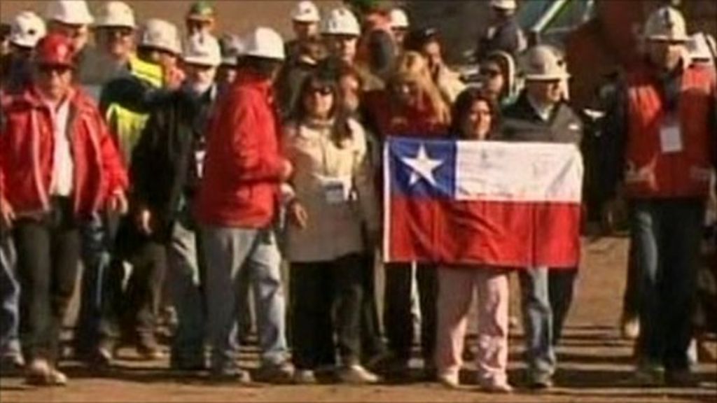 Rescue workers breakthrough to trapped Chile miners - BBC News