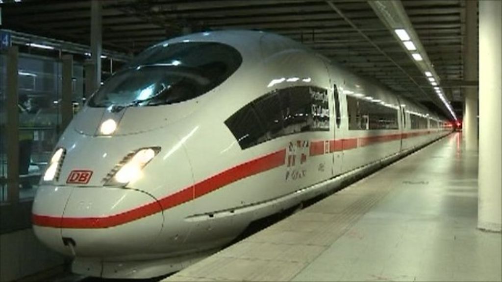 German high-speed train arrives at London St Pancras - BBC News