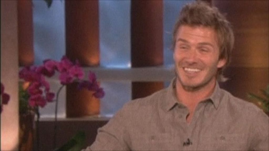 Beckhams have 'first argument' on Ellen TV show - BBC News