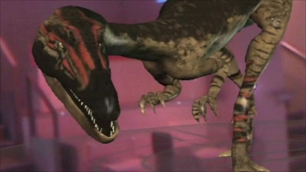Dinosaur fossils brought to life by technology exhibit - BBC News