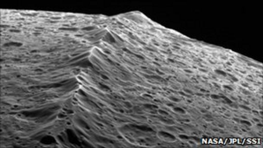 Iapetus moon's mighty ridge stirs debate - BBC News