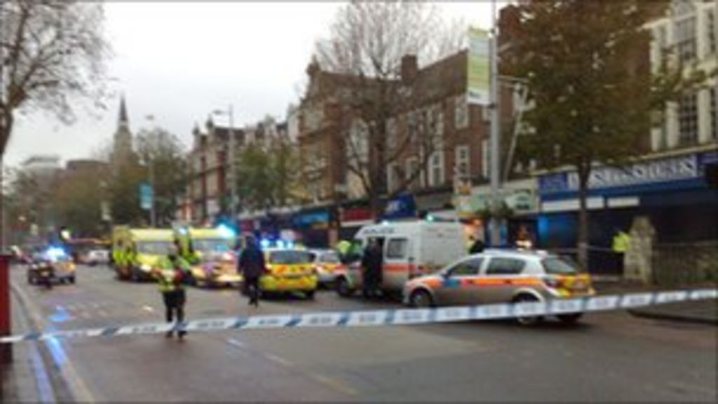 Two police officers stabbed at bus stop in Ealing - BBC News