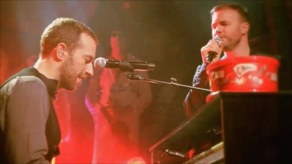 Coldplay and Gary Barlow perform secret gig - BBC News