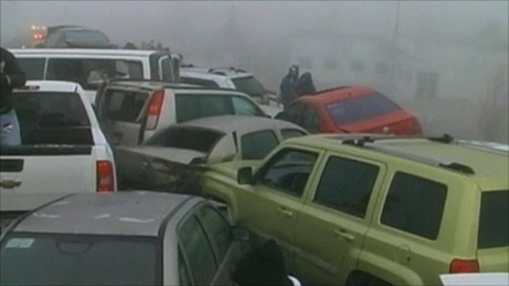 Five motorists injured in pile-up involving 17 cars - BBC News