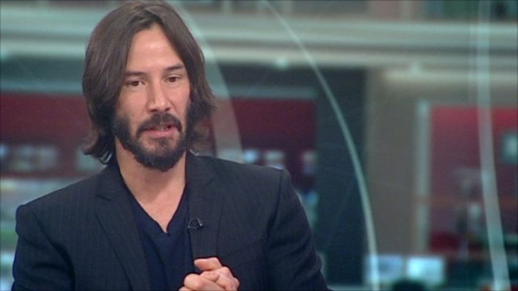 Actor Keanu Reeves discusses guns in movies - BBC News