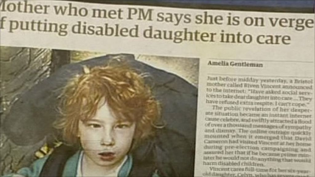 PM to write to mother of disabled girl Celyn Vincent - BBC News