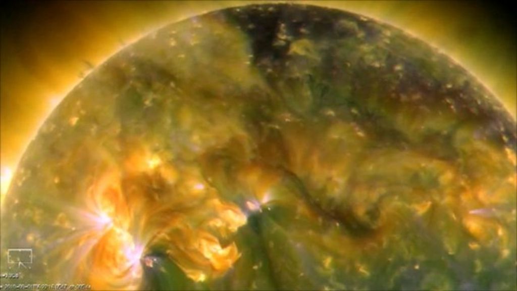 Satellites sit either side of Sun - BBC News
