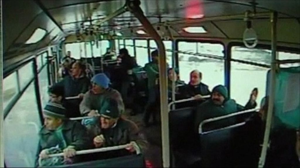 CCTV captures dramatic bus crash in Turkey - BBC News