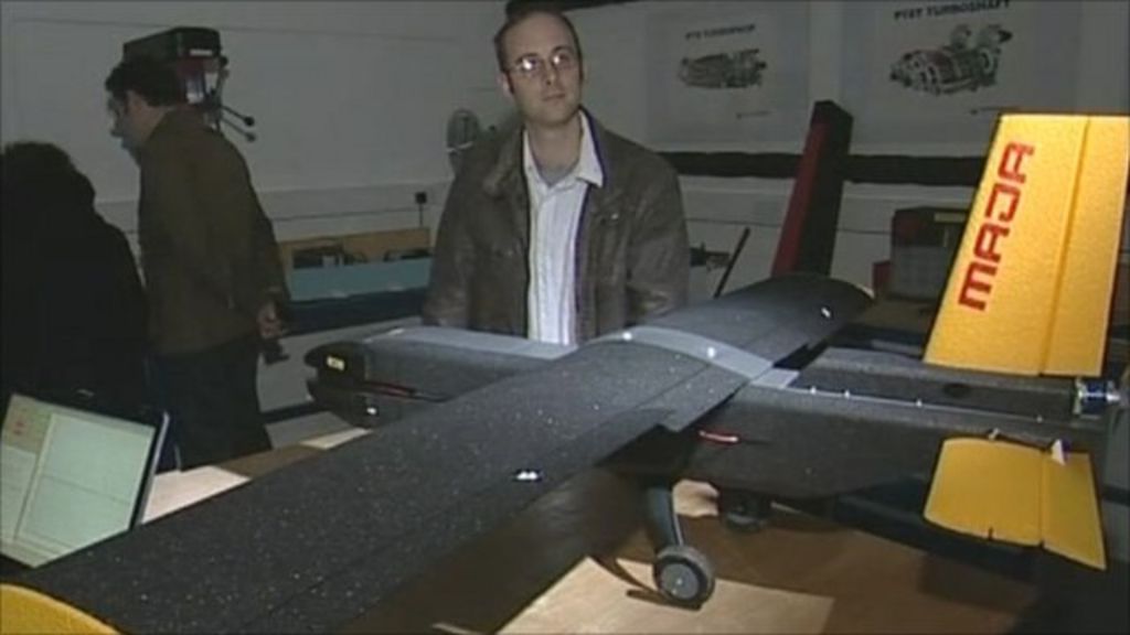 Inside an unmanned robot plane - BBC News