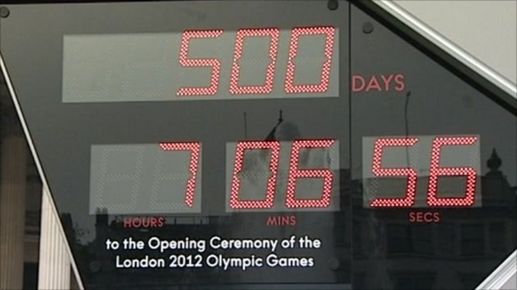 London 2012 Olympic countdown clock stops - BBC News