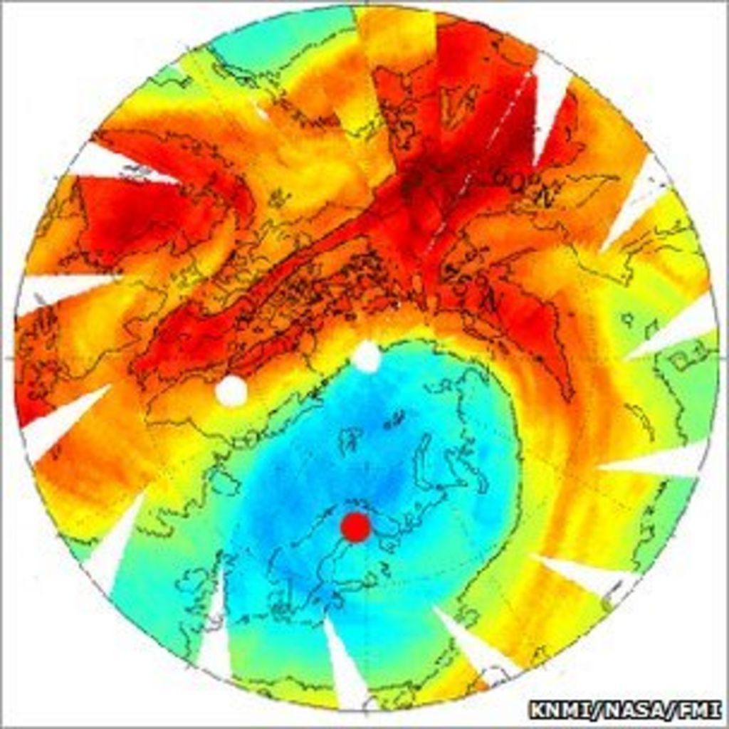 Arctic ozone levels in never-before-seen plunge - BBC News