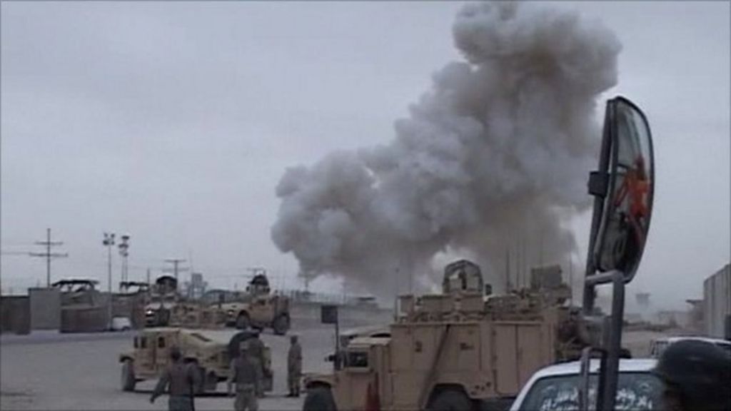 Kandahar police base attack aftermath - BBC News