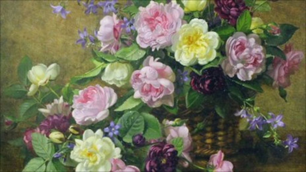 Sussex artist's flower paintings under the hammer - BBC News