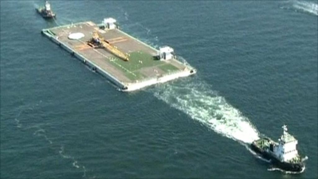 Giant barge to store radioactive water from Japan nuclear plant - BBC News