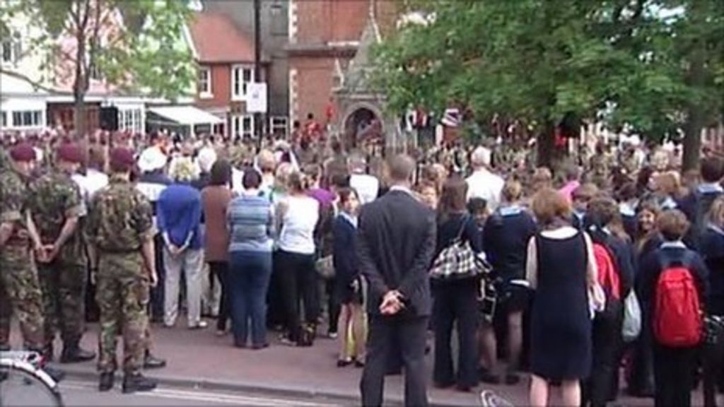 23 Engineer Regiment exercises freedom of Woodbridge - BBC News