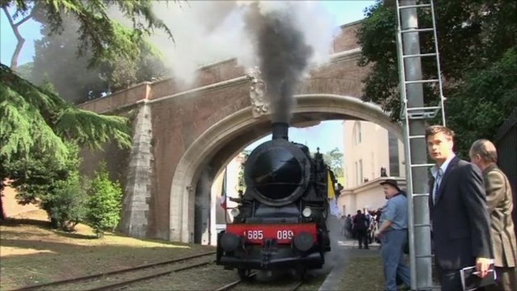 Vatican train station and railway line opens to the public - BBC News