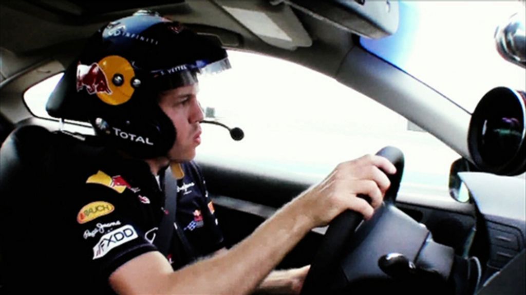 Sebastian Vettel puts Lee McKenzie in a spin - BBC Sport