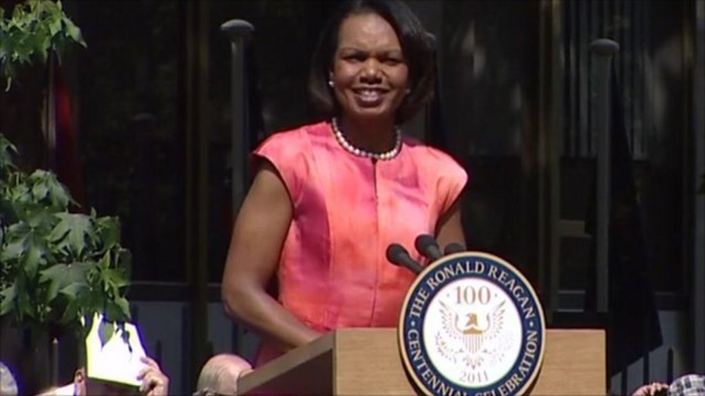 Ronald Reagan statue: Condoleezza Rice at London unveiling - BBC News