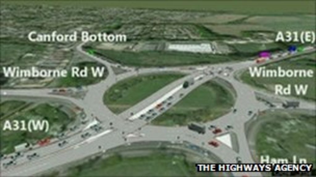 A31 Canford Bottom roundabout cost an extra £3m to construct - BBC News
