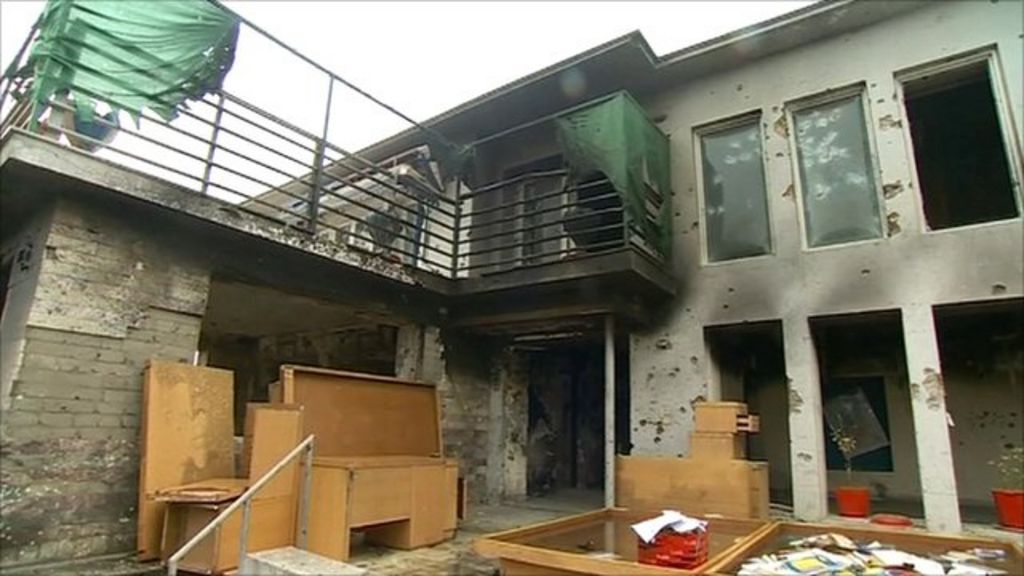 First glimpse of Kabul compound since attack - BBC News