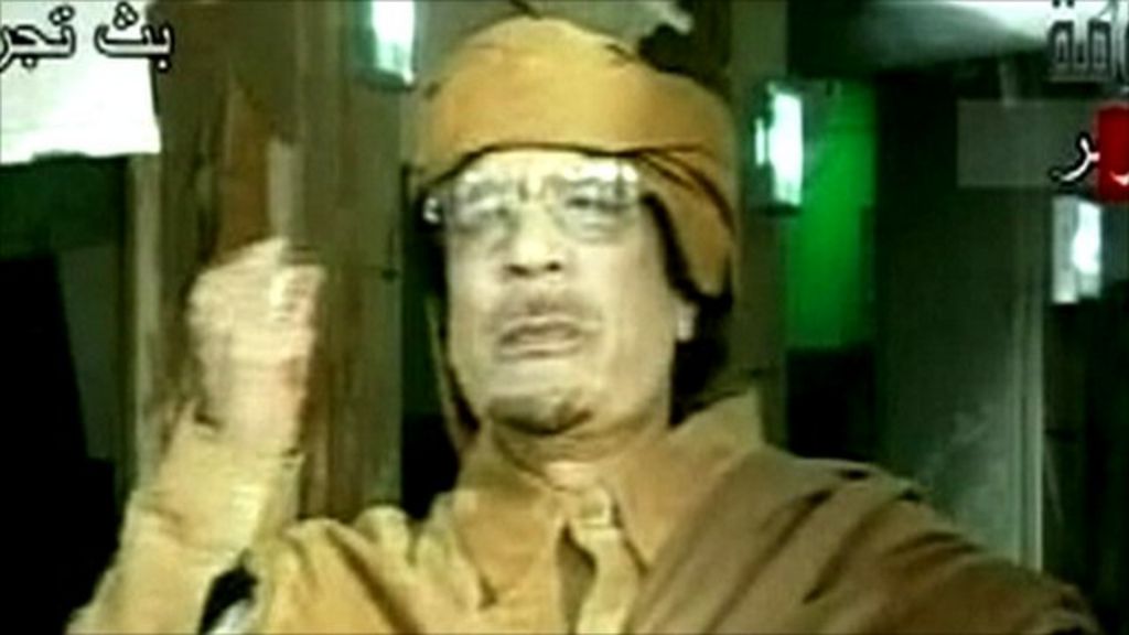 Gaddafi vows to fight 'long guerilla war' - BBC News
