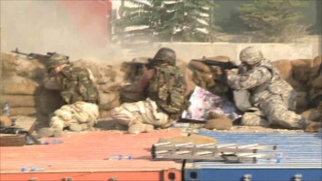 Dramatic Nato video of gun battle in Kabul, Afghanistan - BBC News