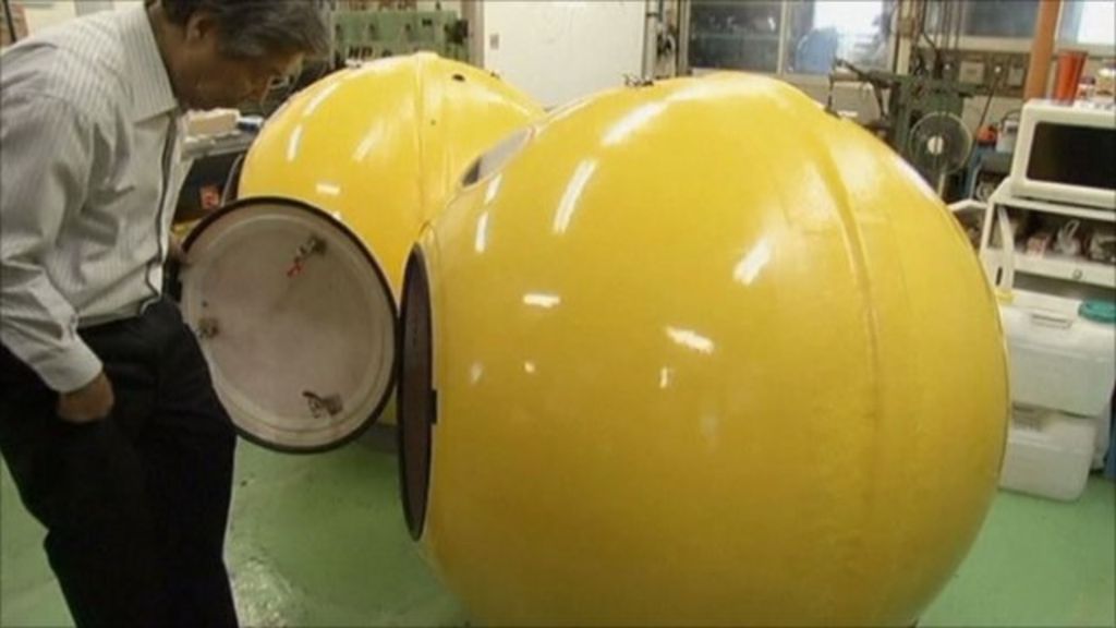 Japanese company markets floating tsunami survival pods - BBC News