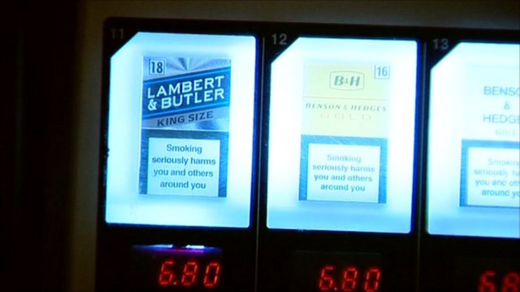 Ban on cigarette machines in pubs in England - BBC News