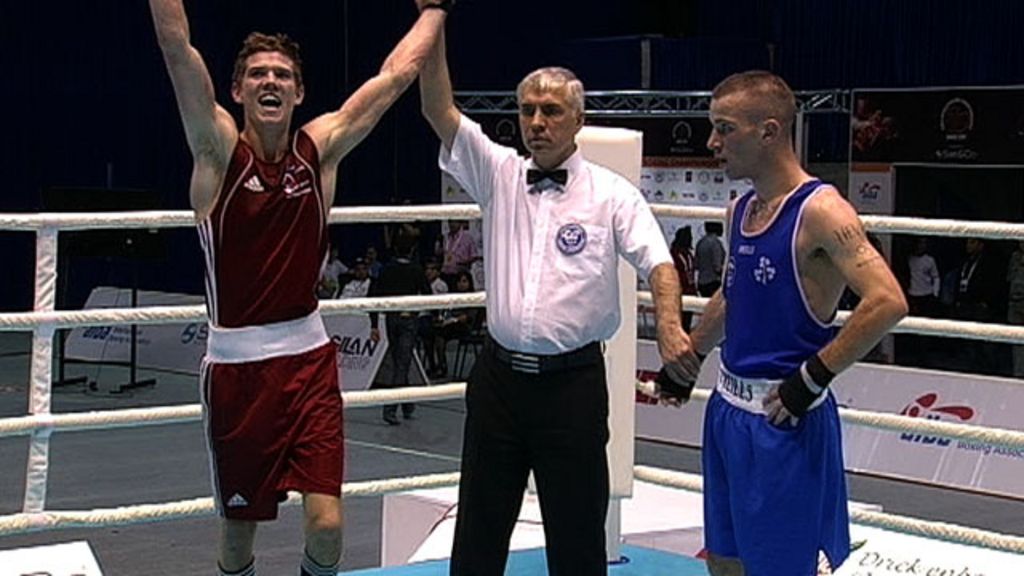 GB boxer Anthony Joshua stops opponent to reach final - BBC Sport