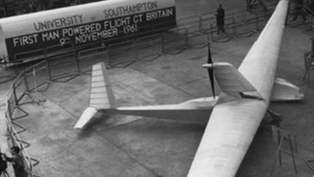 Human-powered flight recreated for 50th anniversary - BBC News