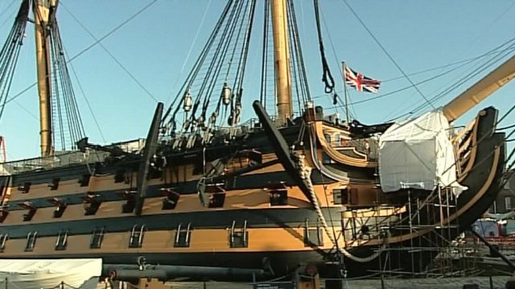 HMS Victory restoration begins - BBC News