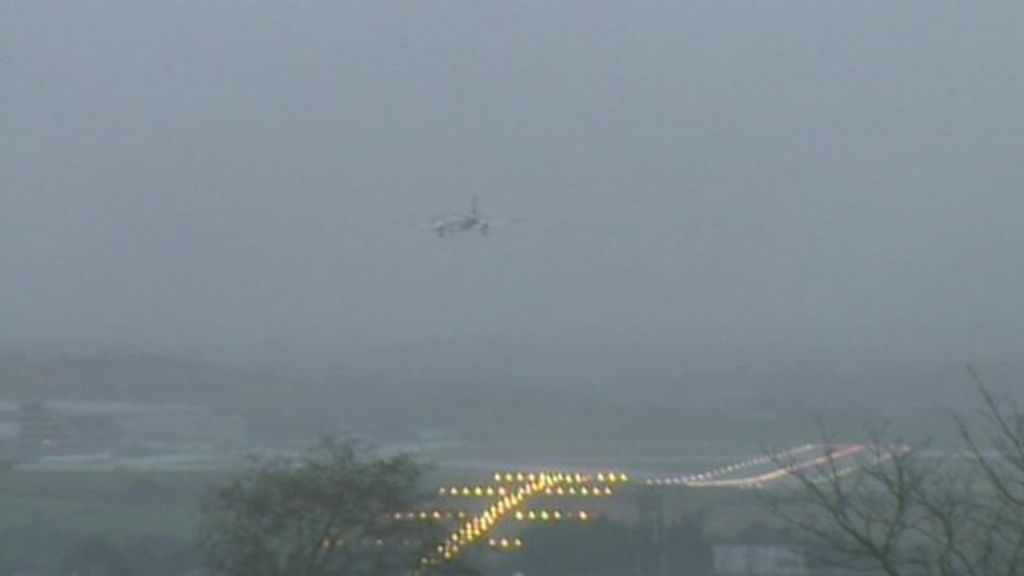 High winds force incoming plane to turn back at Aberdeen - BBC News