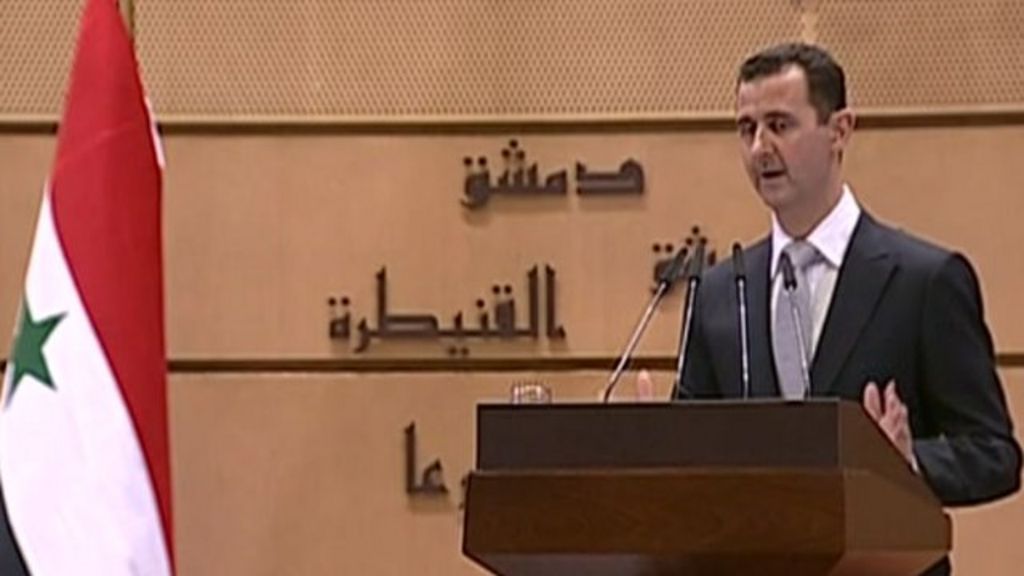Syria's President Bashar al-Assad makes rare address - BBC News