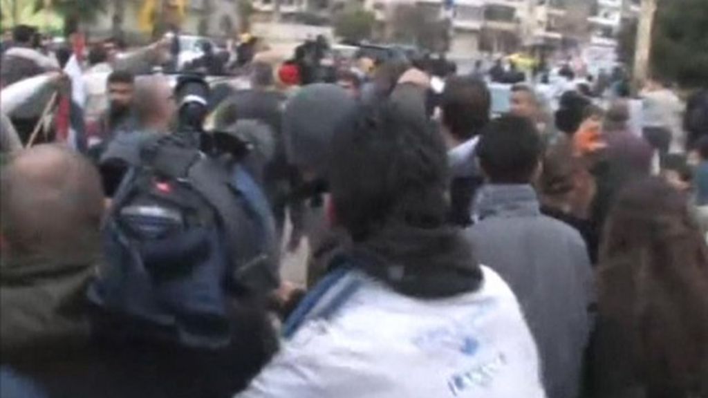 Eyewitness: 'A grenade went off' - BBC News