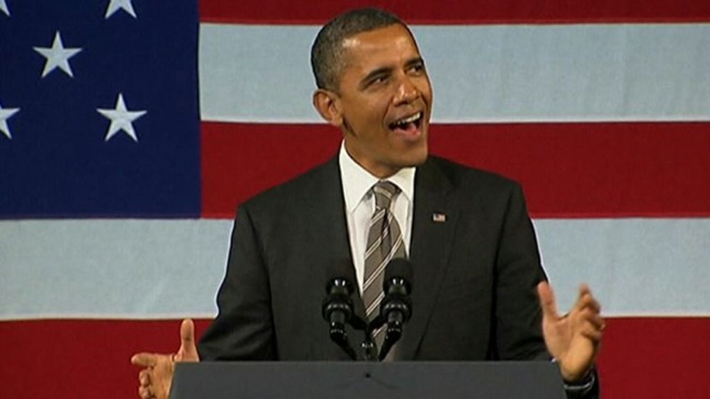 President Barack Obama bursts into song at fundraiser - BBC News