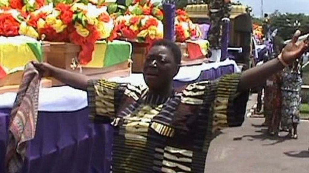 Mass funeral for Congo arms depot blast victims - BBC News