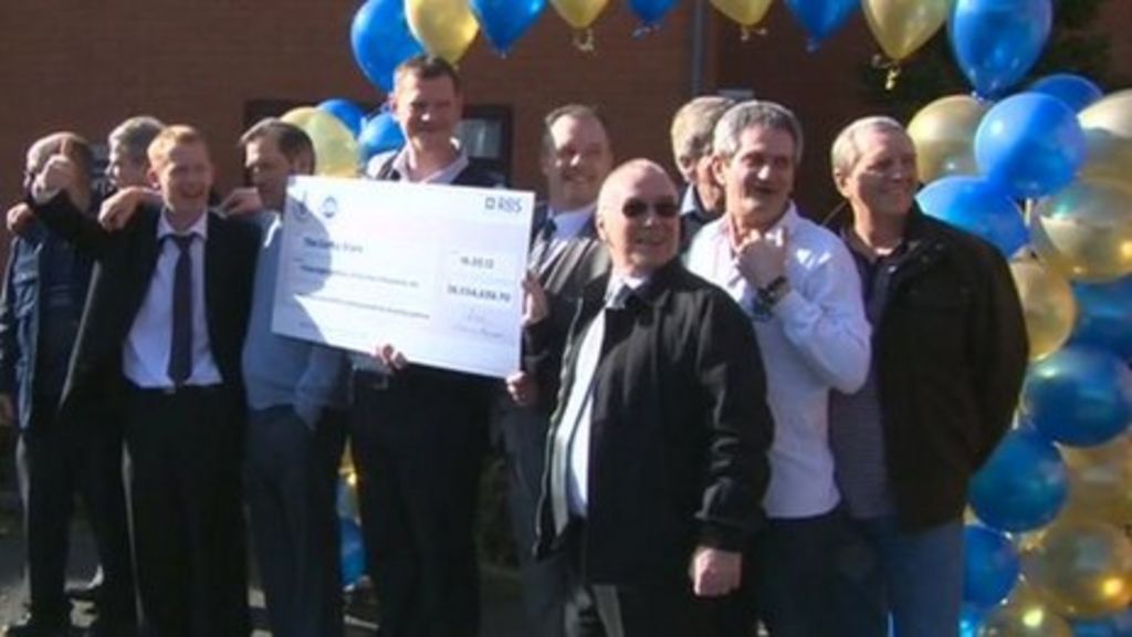 Corby bus drivers celebrate £38m Euromillions jackpot - BBC News