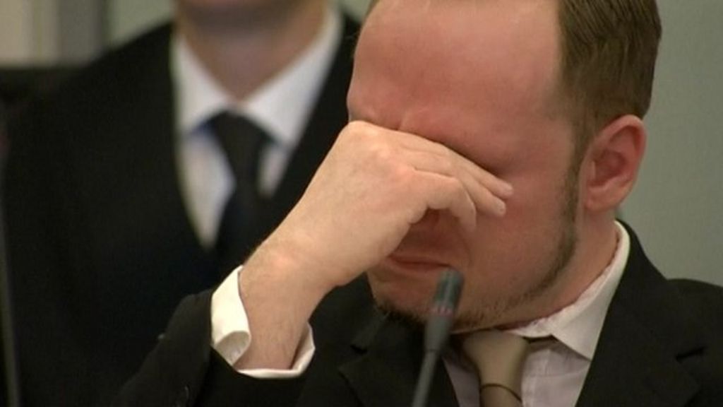 Anders Behring Breivik weeps in Oslo court - BBC News