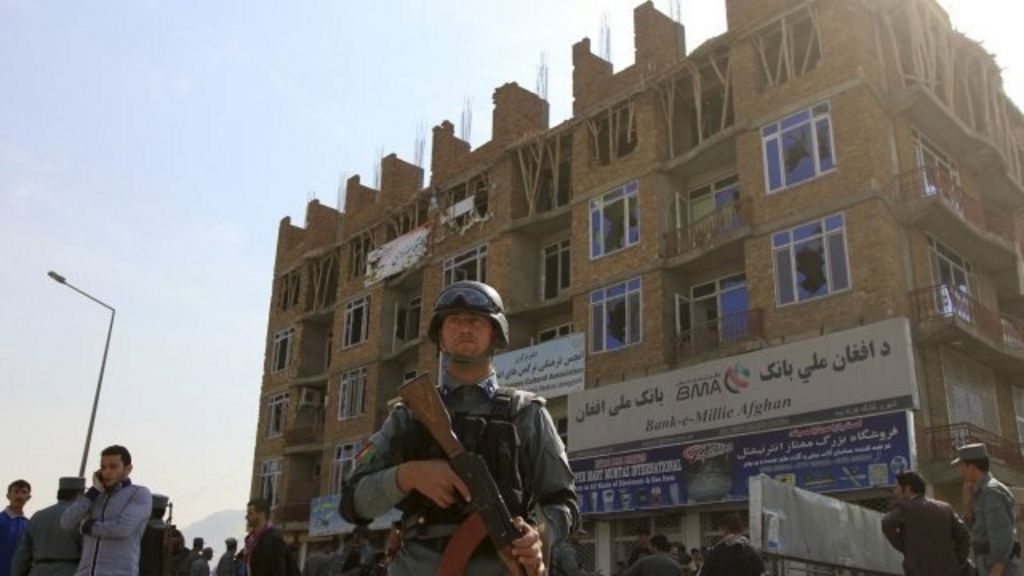 Inside building in Kabul where Taliban launched attack - BBC News