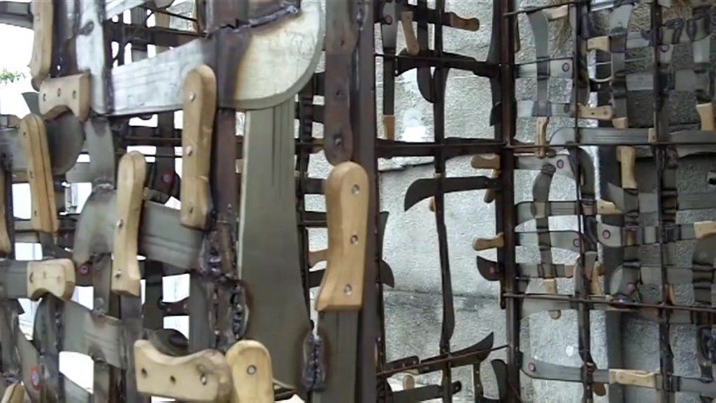 Controversial machete art in DR Congo and other art stories - BBC News