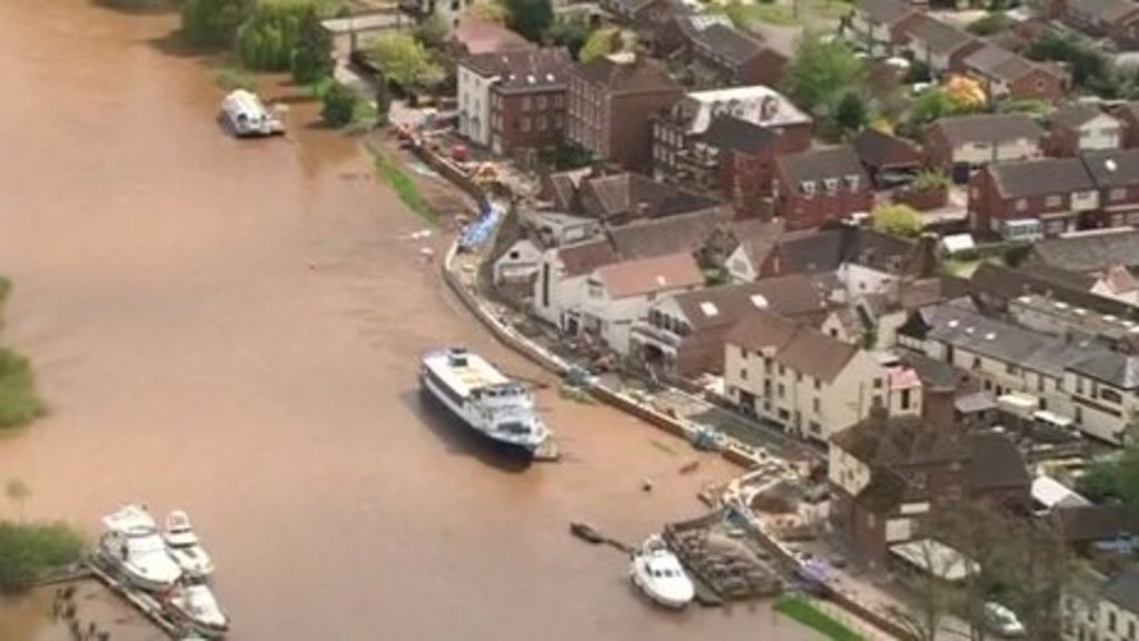 Worcestershire Floods Test Unfinished Flood Defences Bbc News