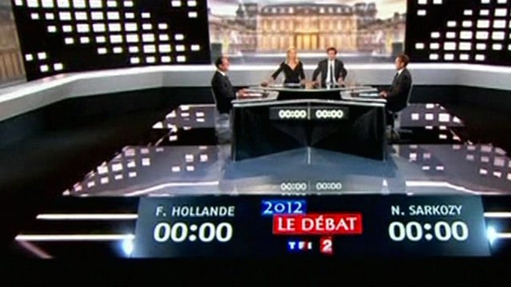 French elections: Rivals in feisty TV debate - BBC News